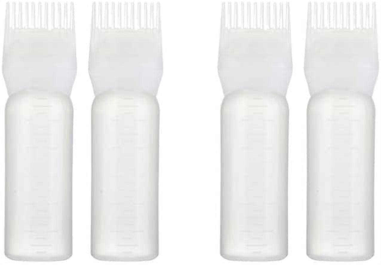 4Pcs Root Comb Applicator Bottle, Hair Dye Bottle Applicator Brush Root ...