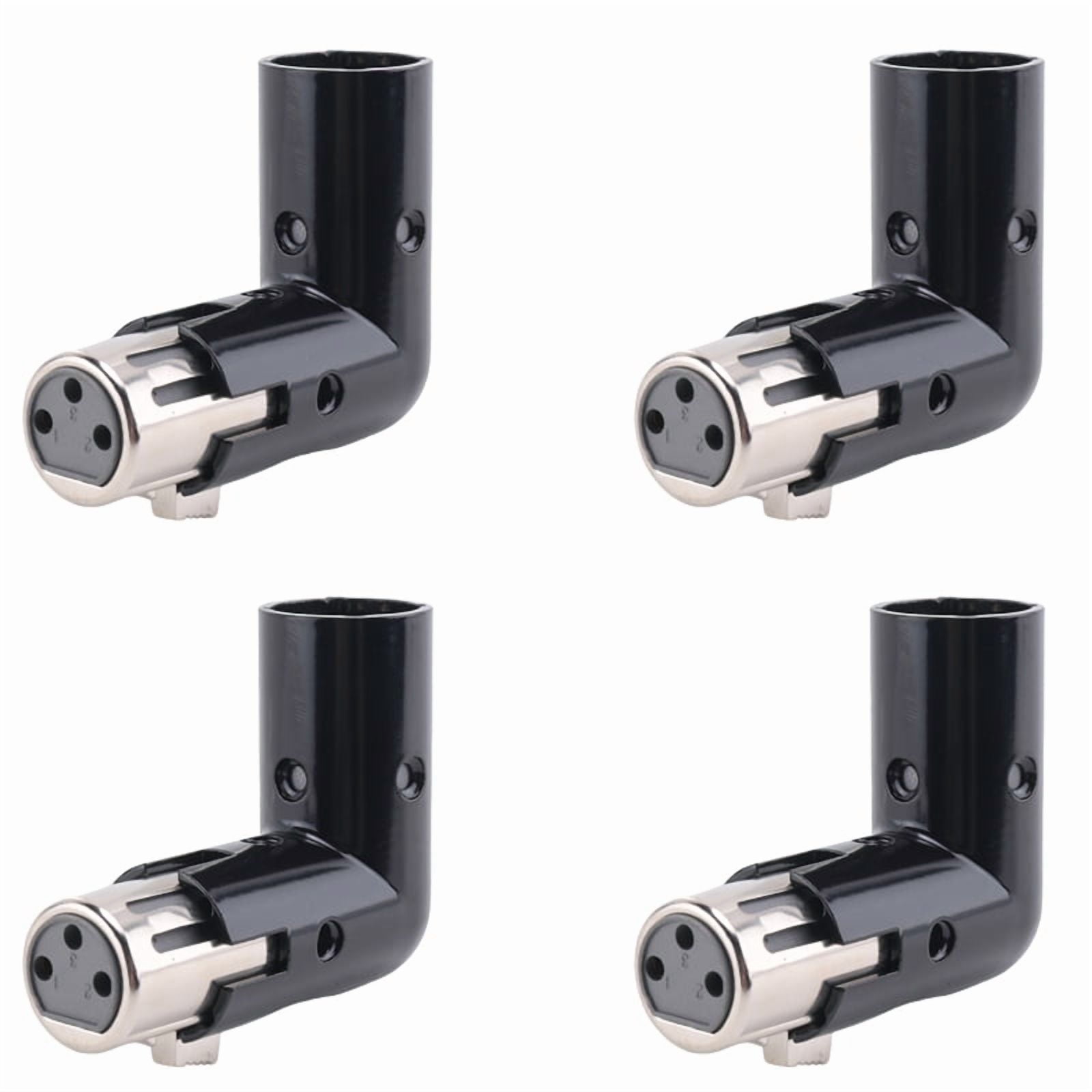 4Pcs Rotatable XLR Angle Adapter Dual Male and Female L-Shaped ...