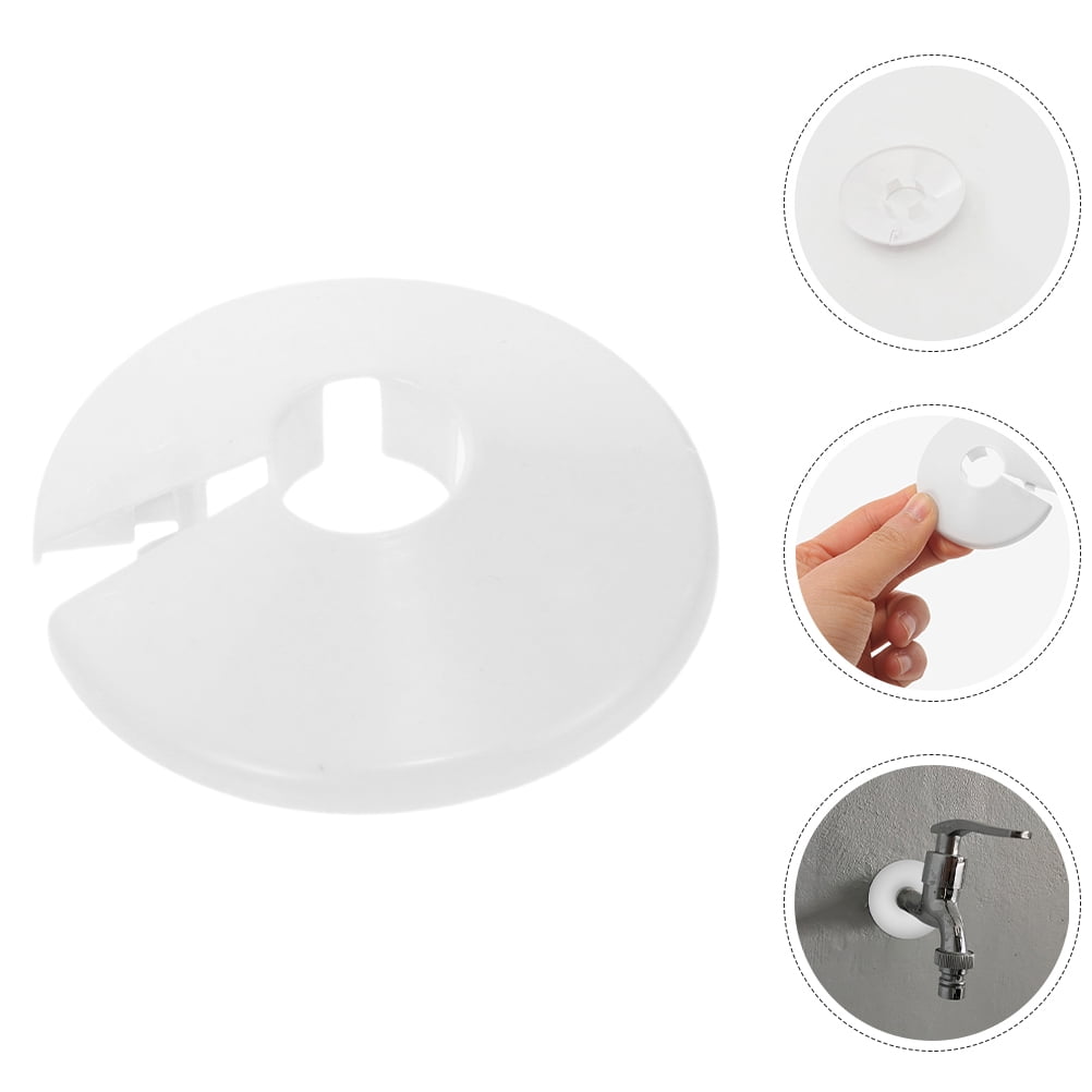 4Pcs Round Shaped Pipe Plates Cover Triangular Valve Pipe Covers Water ...