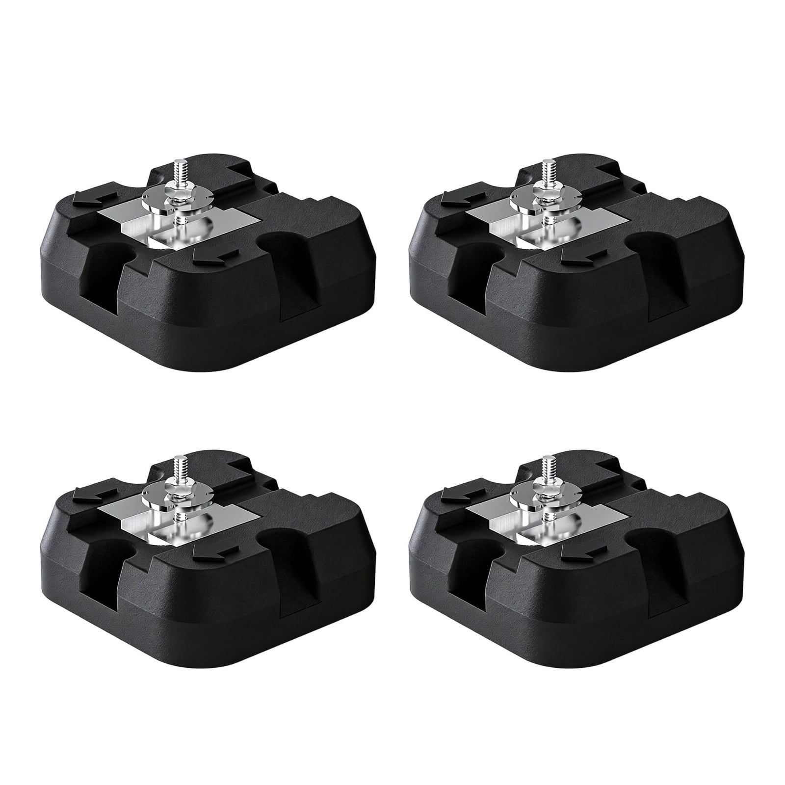4Pcs Rubber Floor Mounting Base Pad Ductless Split Air Conditioning ...