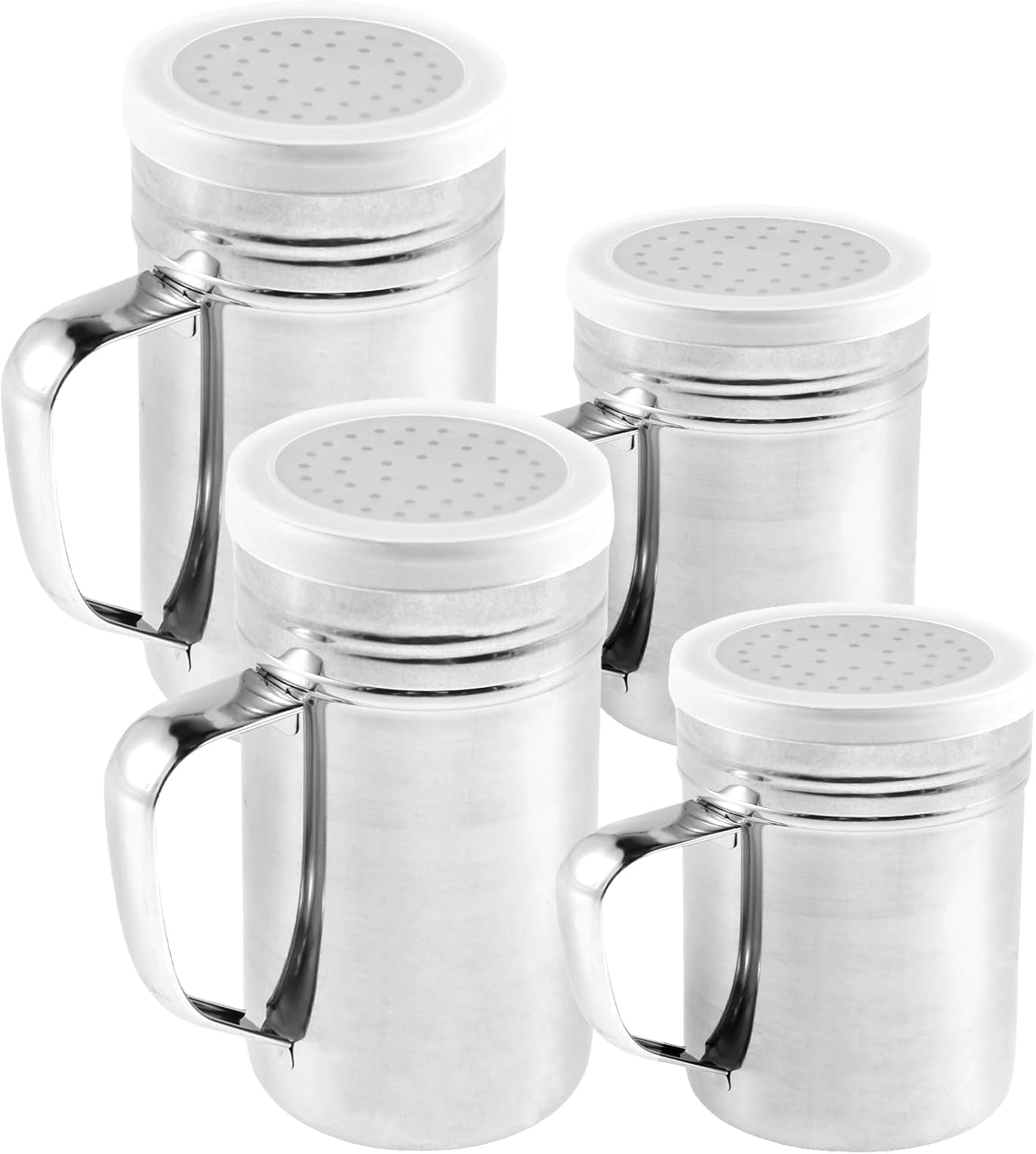 4Pcs Salt Shaker 10oz 14oz Stainless Steel Spice Dispenser Seasoning ...