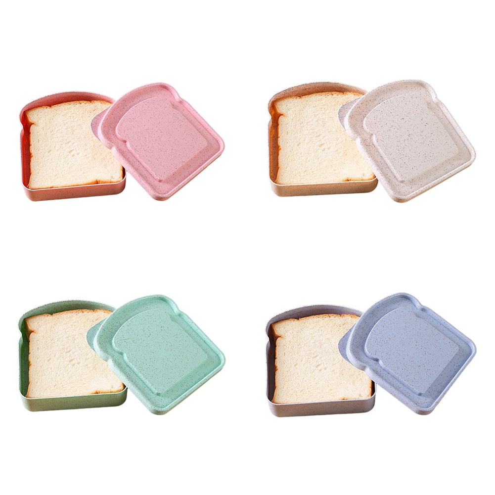 4Pcs Sandwich Containers Reusable Sandwich Snack Box Sandwich Bread ...