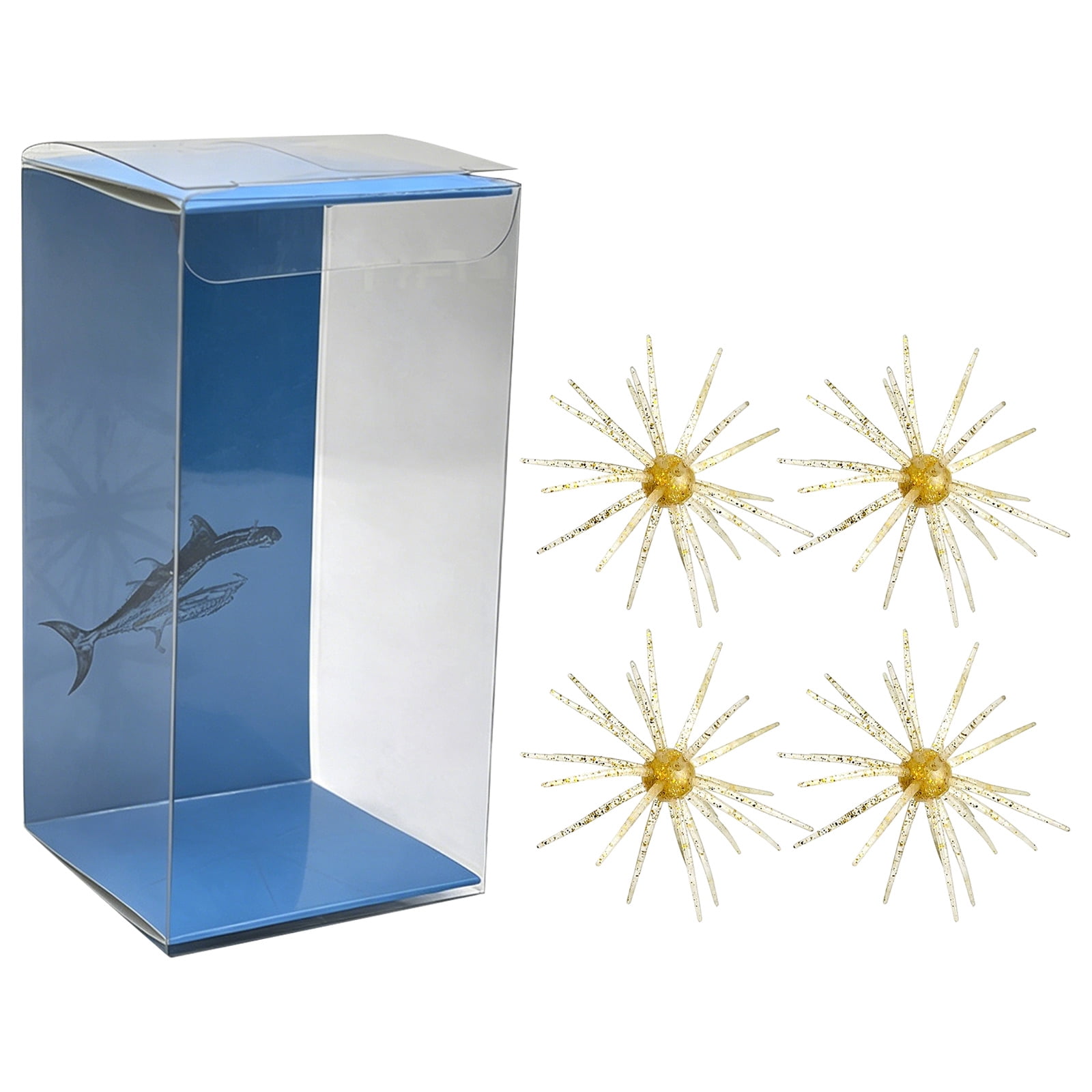 4Pcs Sea Urchin Bait, Floating lure with reflective stars, sturdy build ...