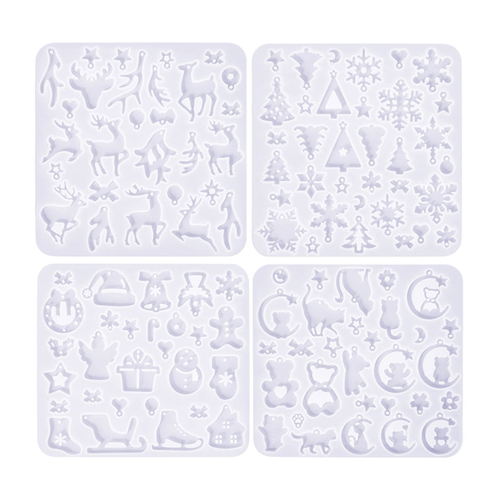 4Pcs Seasonal Earring Silicone Molds Collection for Custom Ear Jewelry ...