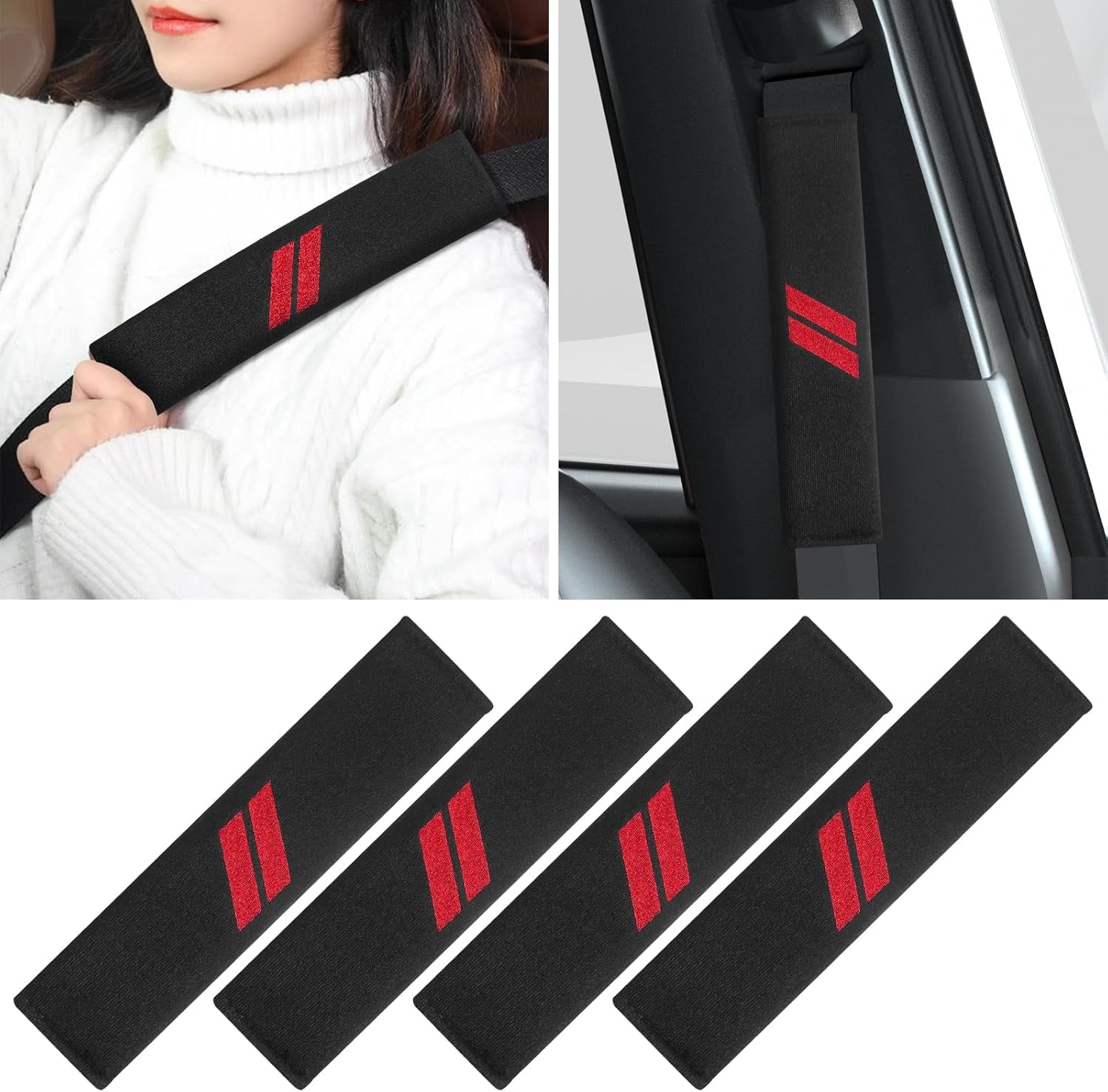 4Pcs Seat Belt Covers for Challenger Charger SRT RAM Durango Journey ...