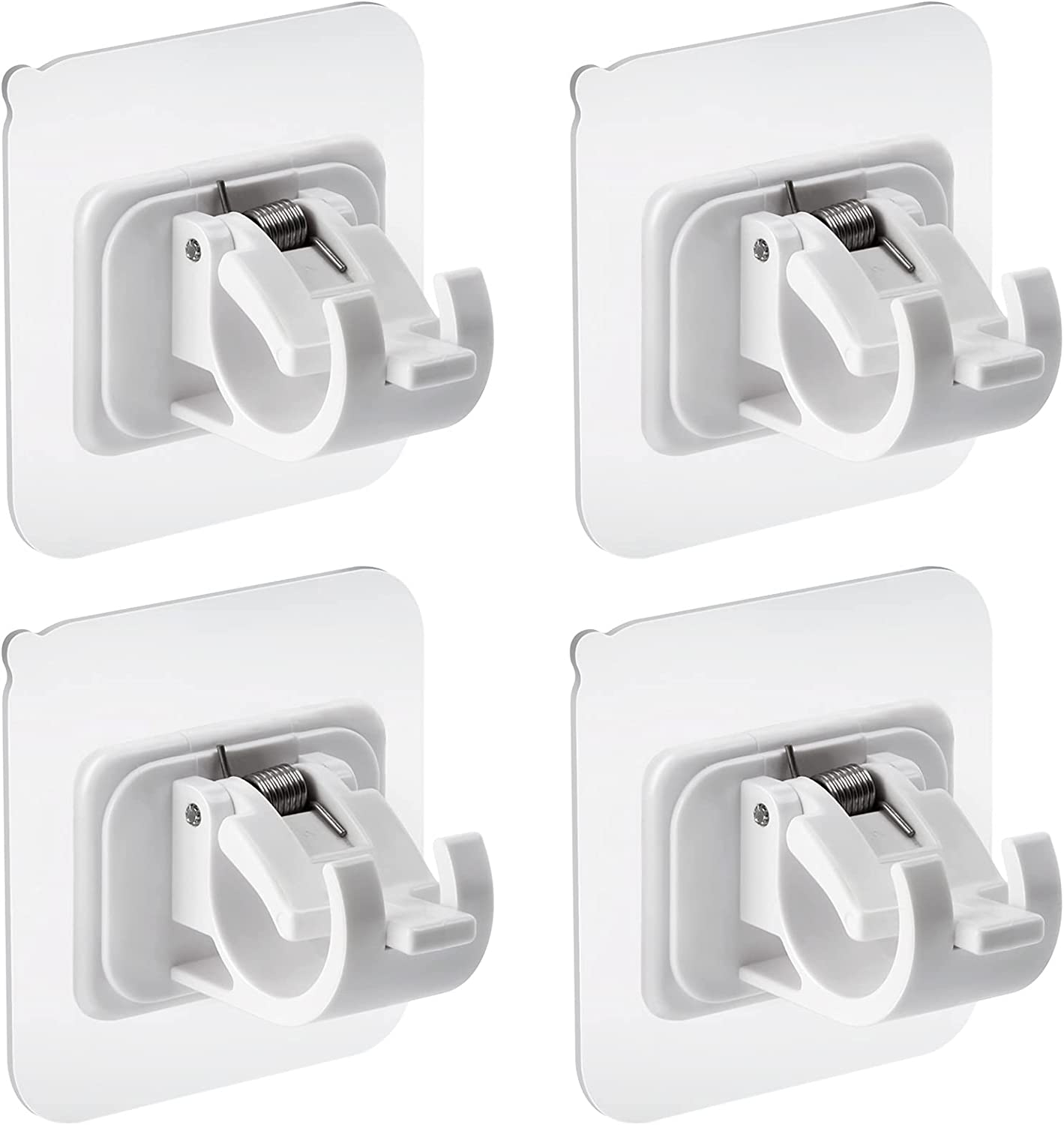 4Pcs Self Adhesive Curtain Rod Bracket No Drill Drapery Hook Holder ...