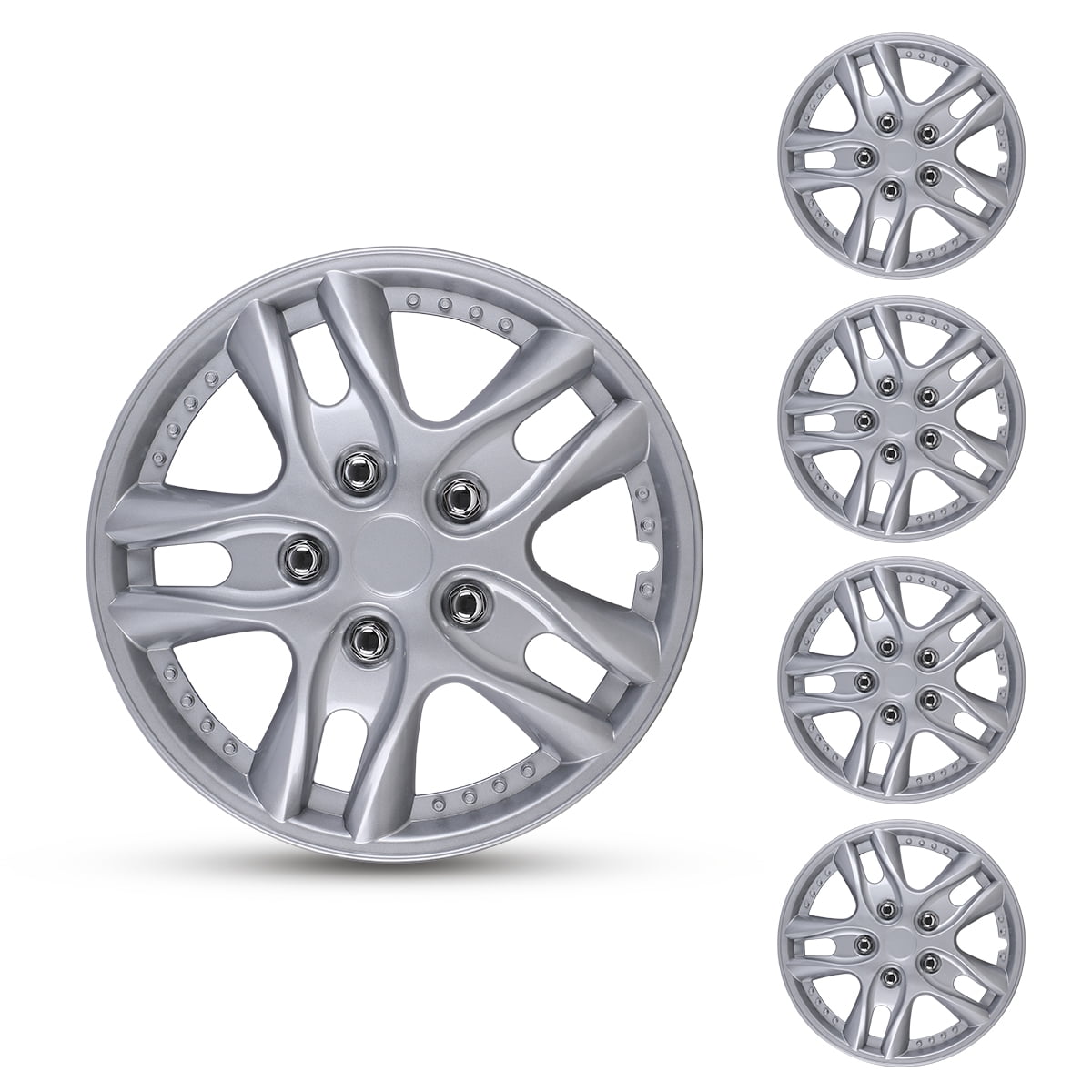 4Pcs Set 12" Universal Wheel Covers Hubcaps,Wheel Rim Cover Replacement ...