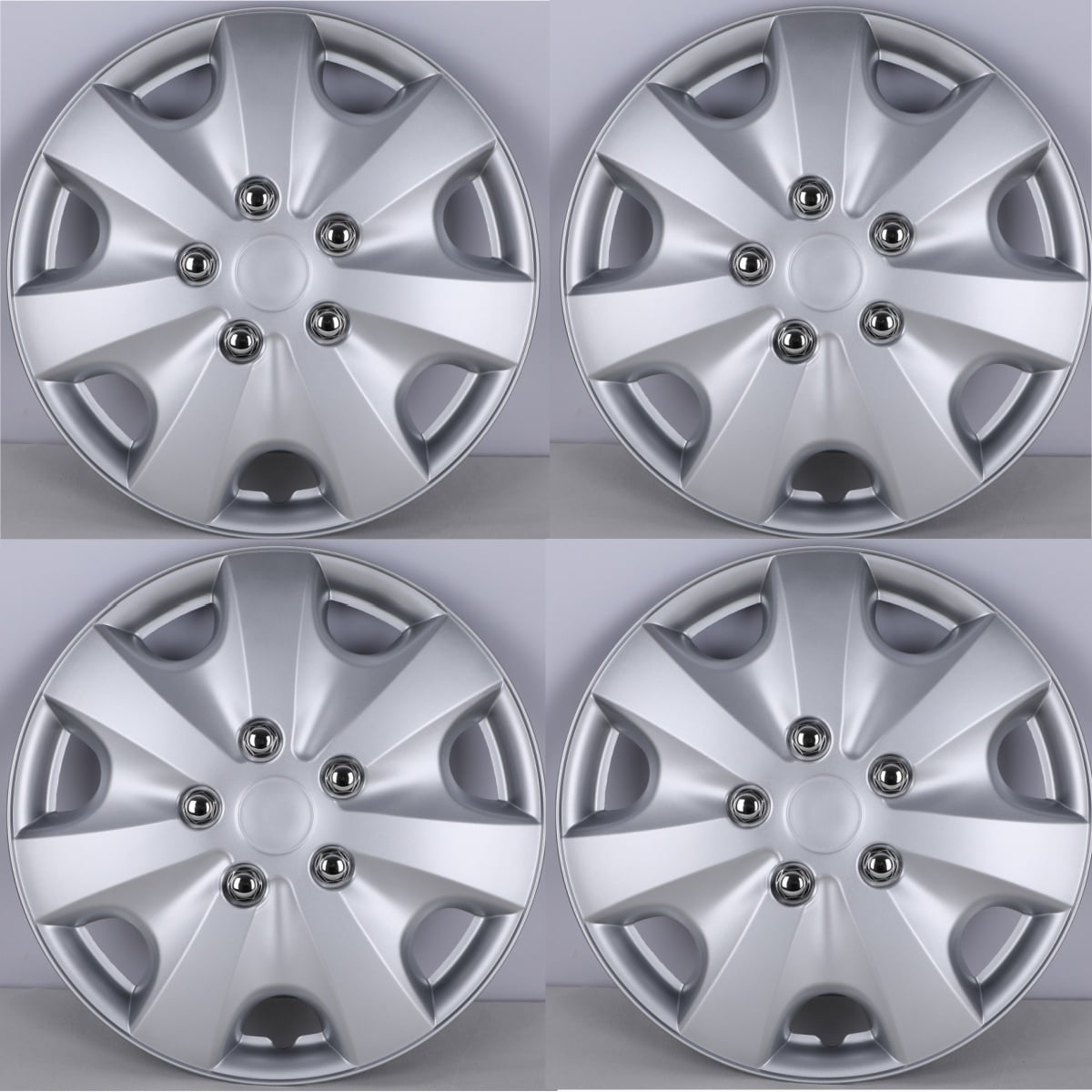 4Pcs/Set 14" Hubcaps Wheel Rims Cover Compatible With Steel Wheels Snap ...