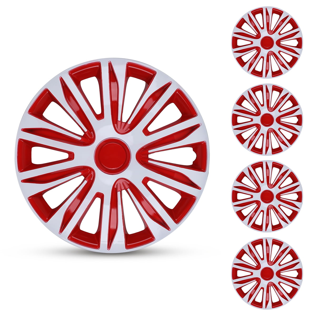 4Pcs Set 14 inch Universal Hubcaps,Wheel Covers Fit R14 Tire & Steel ...