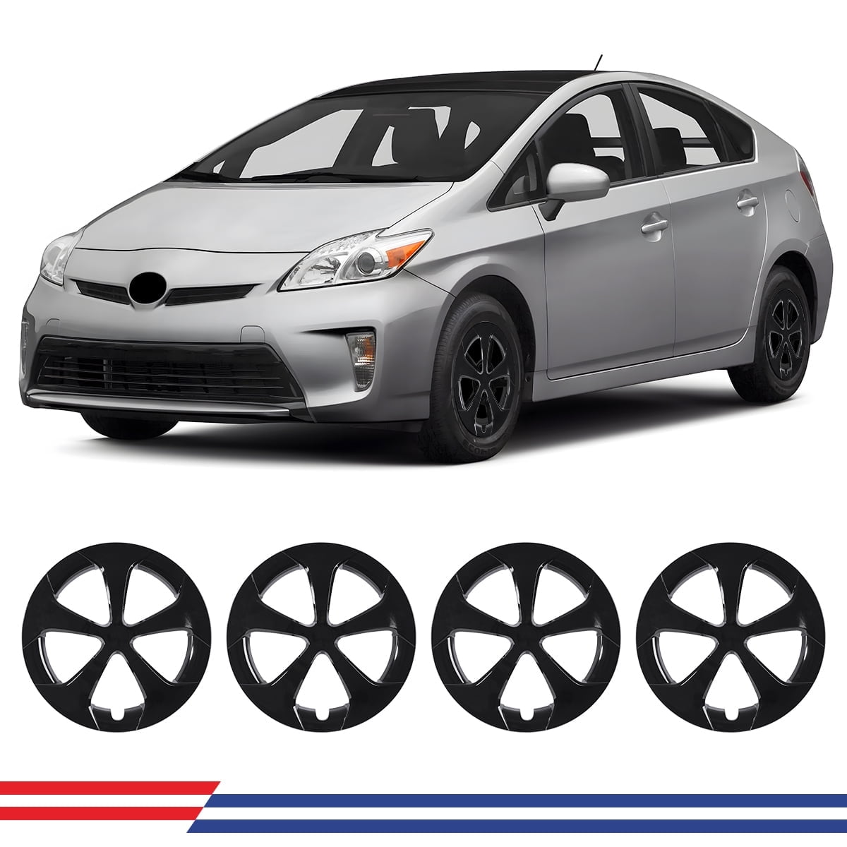 4Pcs/Set 15" Hubcaps Wheel Rims Cover Fit for 2010-2015 TOYOTA PRIUS ...