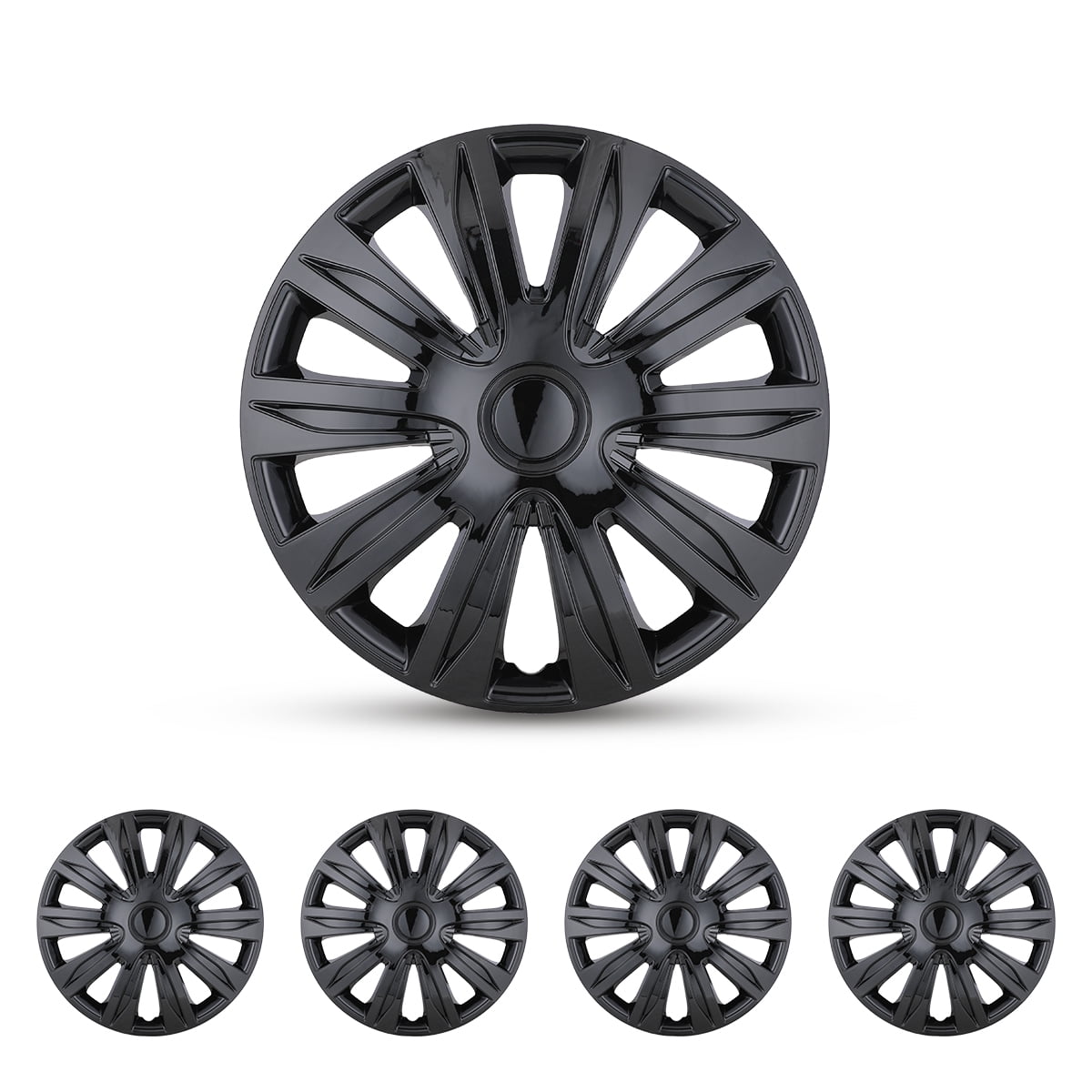 4Pcs Set 15 inch Universal Hubcaps,Wheel Covers Fit R15 Tire & Steel ...