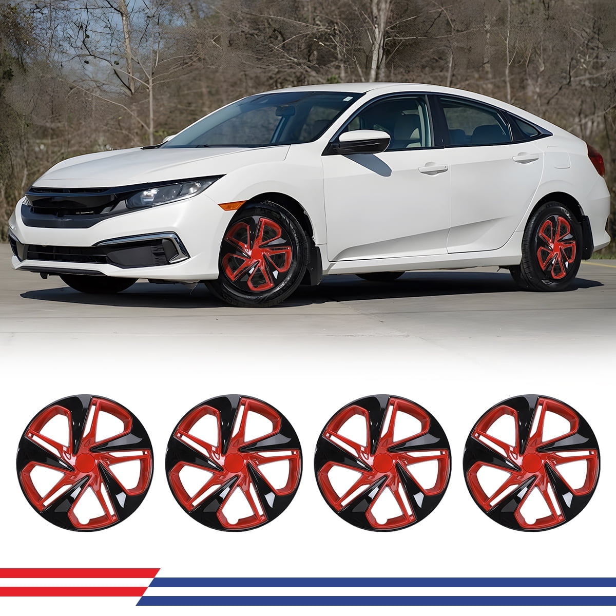 4pcs/Set 16" Hubcaps for 2016-2025 Honda Civic Sedan R16 Wheel Rim ...