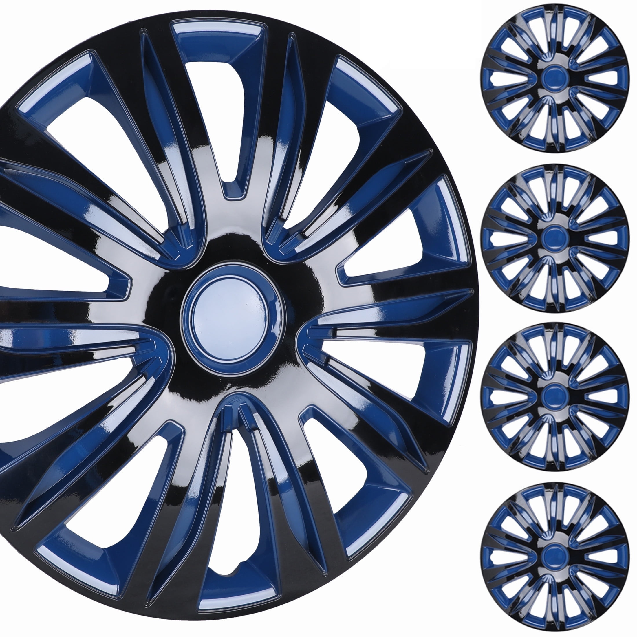 4Pcs/Set 17" Hubcaps Wheel Rims Cover Compatible with Steel Wheels Snap ...