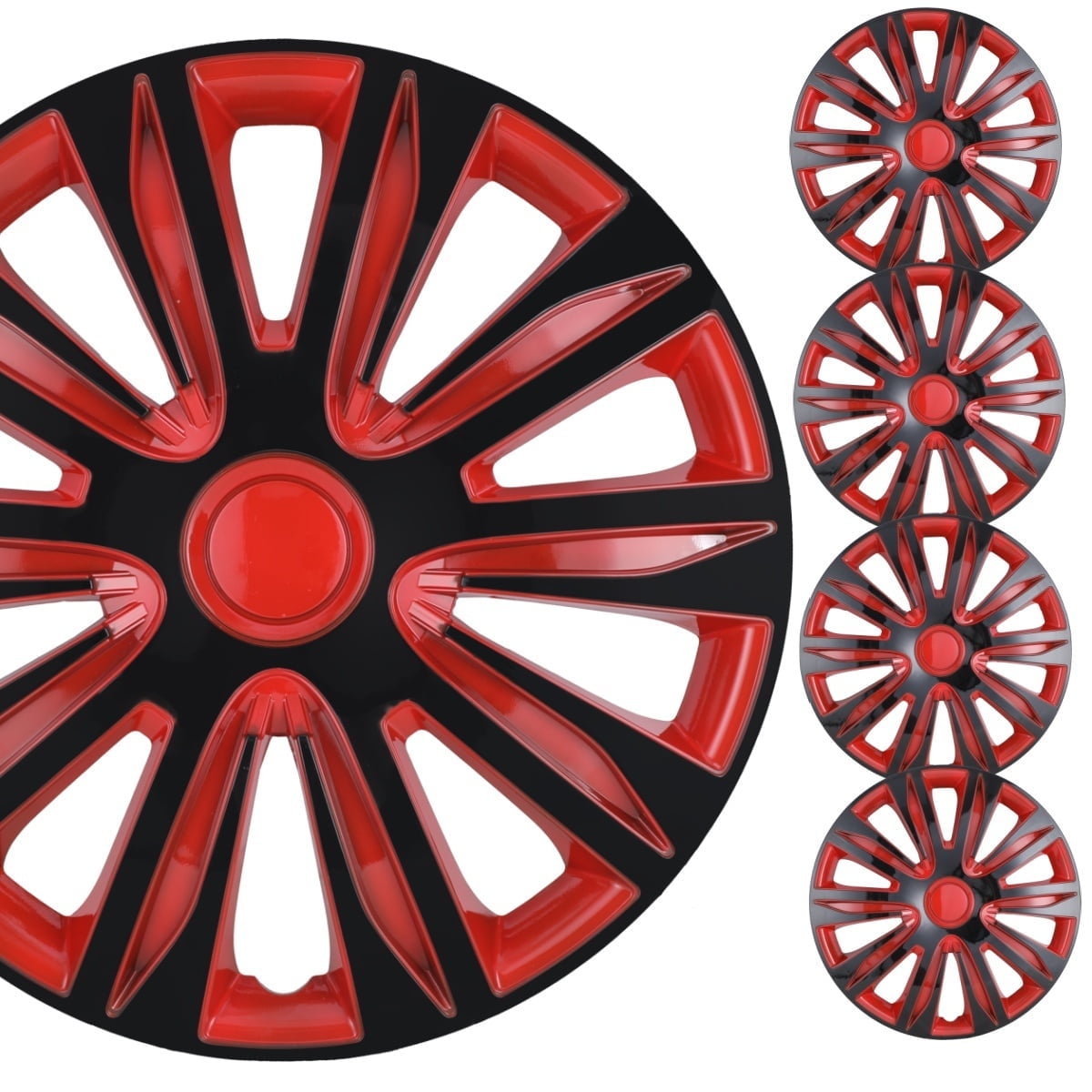 4Pcs/Set 17" Hubcaps Wheel Rims Cover Compatible With Steel Wheels Snap ...