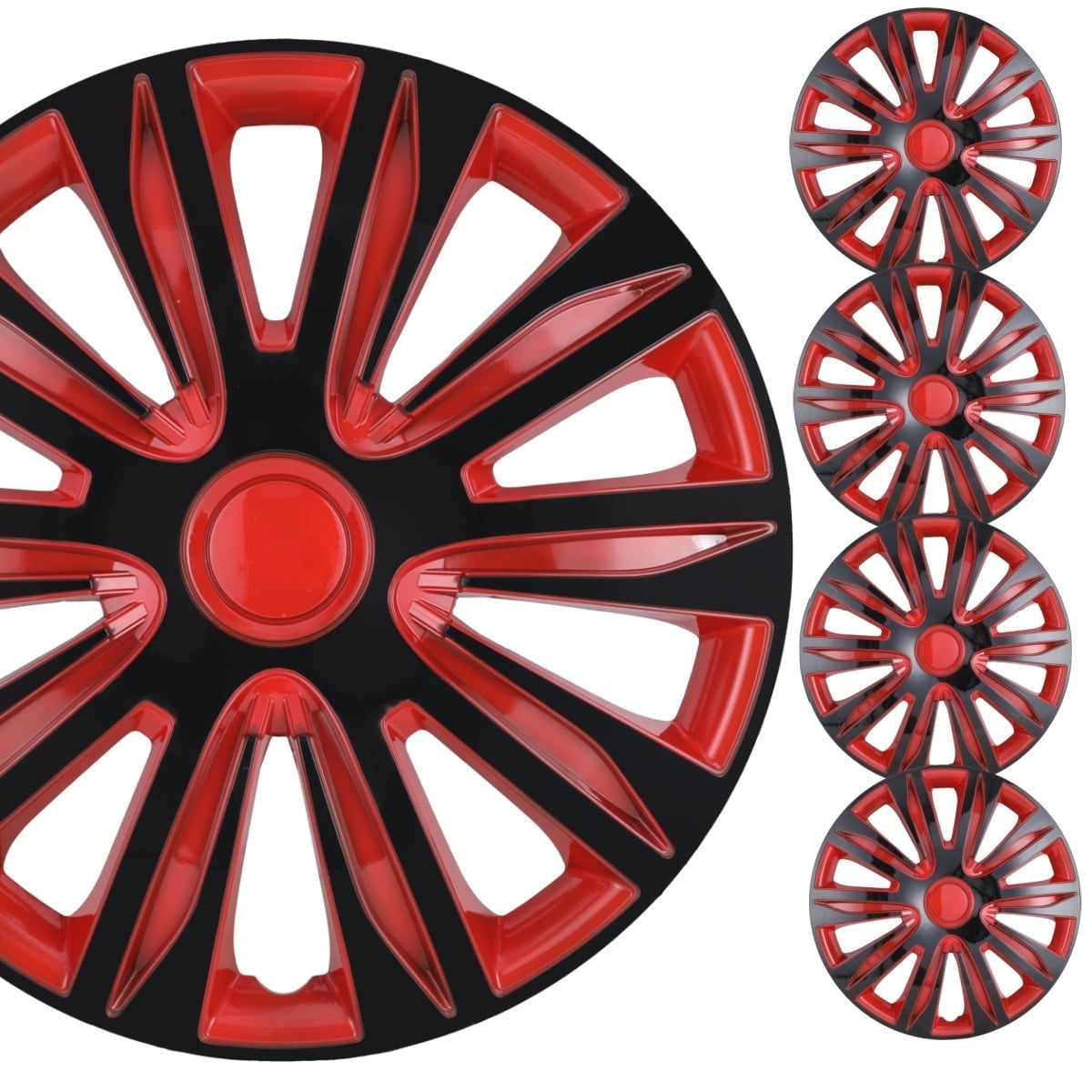 4Pcs/Set 17" Hubcaps Wheel Rims Cover Compatible with Steel Wheels Snap ...