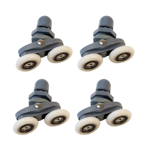 4Pcs/Set Adjusting Double Swinging Pulley Wheel Shower Cabin Sliding ...