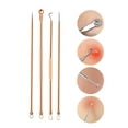 4Pcs/Set Blackhead Remover Pimple Popper Tool Kit Acne Comedone Zit Blackhead Extractor Tool for ...