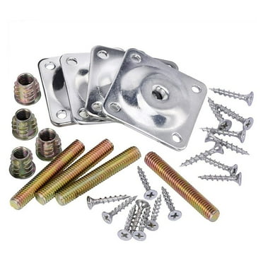 Leg Daddy 5/16" Threaded T-Plate Sofa Leg Attachment Plates, Set of 4 ...