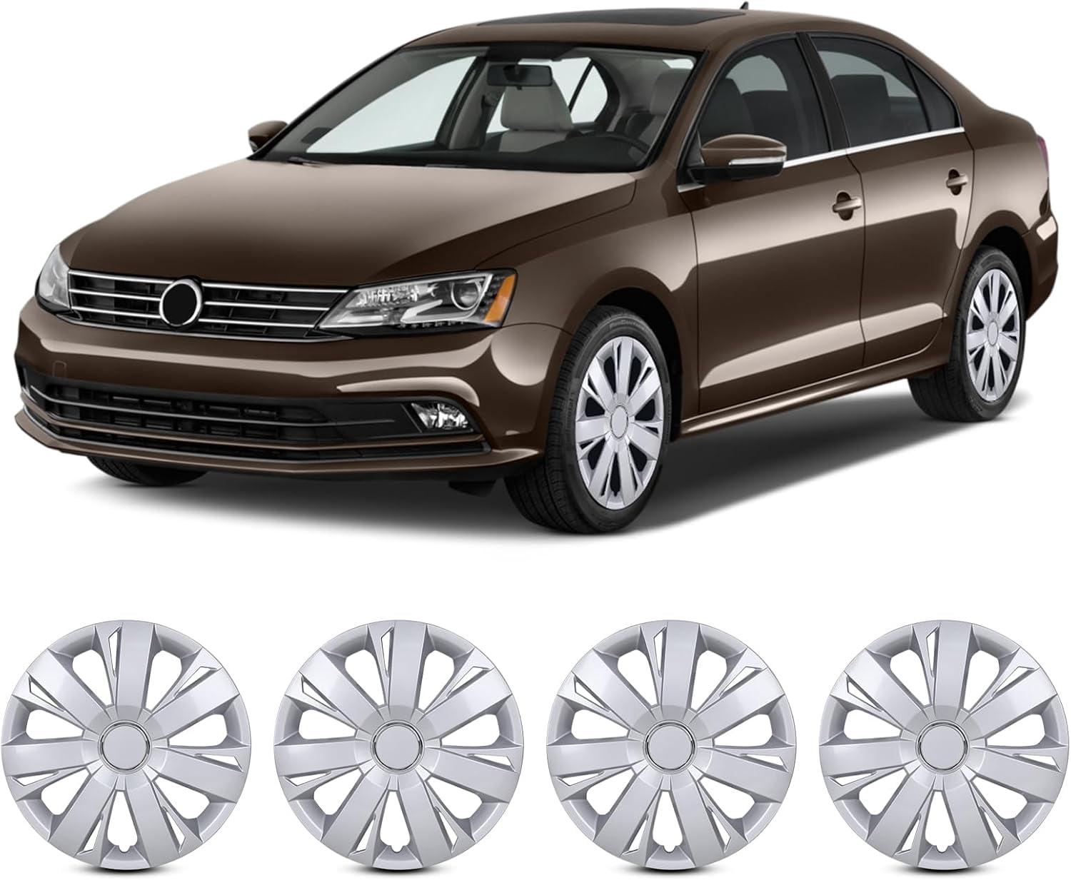 16" Hubcaps Wheel Rim Covers for 2011-2018 Volkswagen Jetta,Heavy Duty ...
