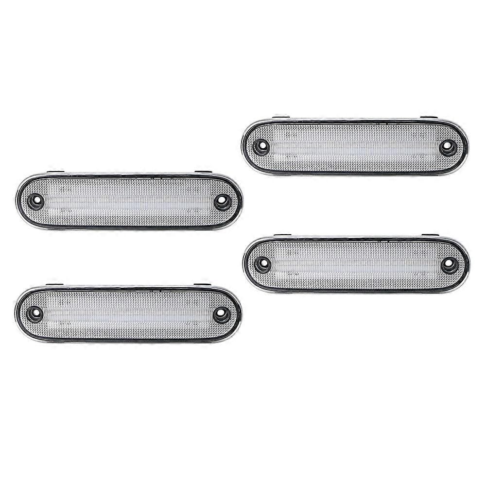 4Pcs/Set LED Side Marker Light Clear Lens Front Rear Turn Signal Lights ...