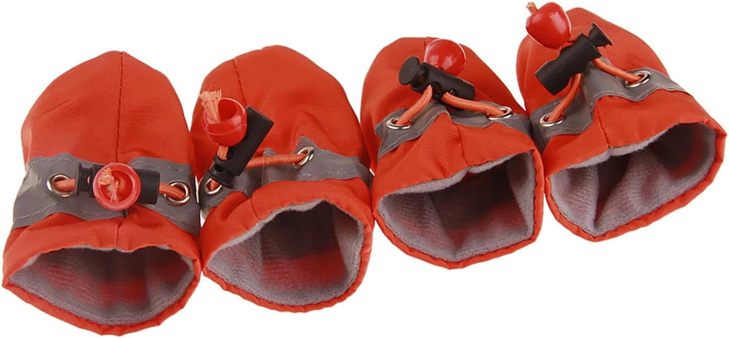 4Pcs/Set Lightweight Elastic Pet Dog Puppy Foot Covers Orange Without ...