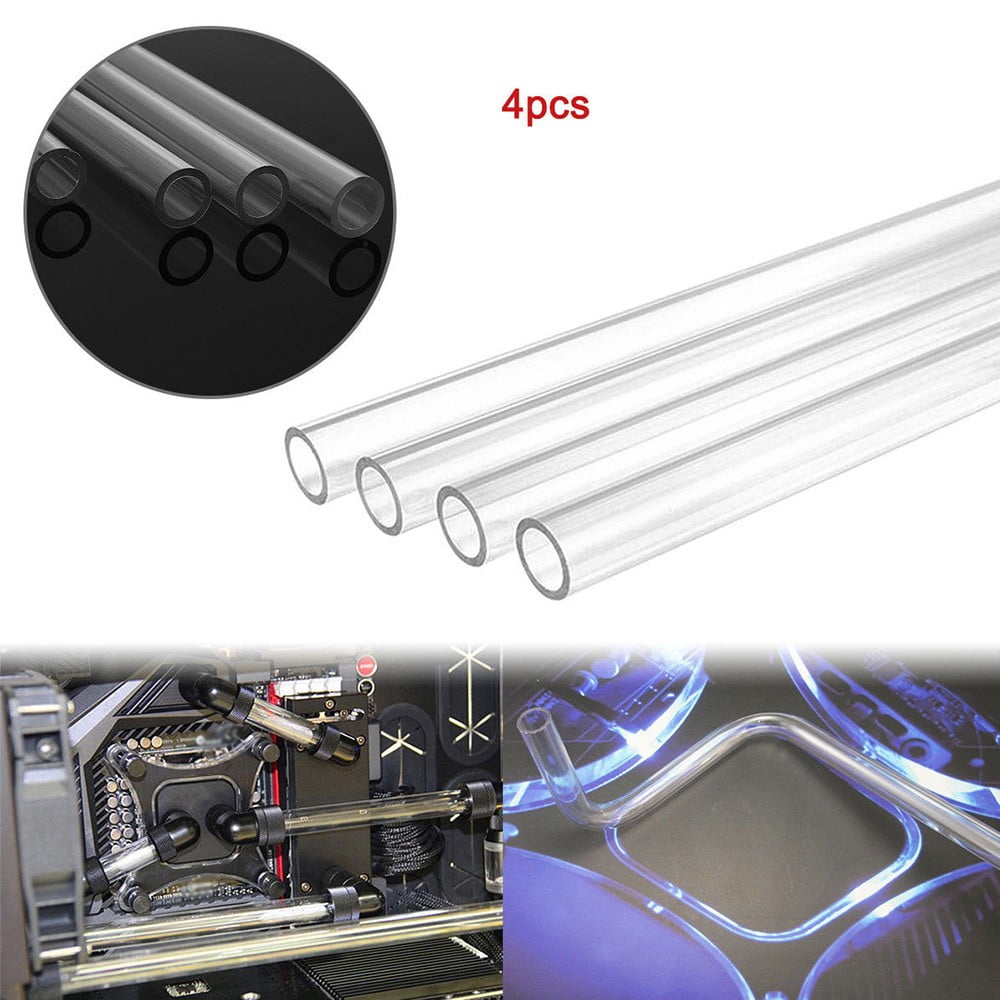 4Pcs/Set PETG Hard Tubing Rigid 50cm Clear Bending Tubes 10/14mm Water ...