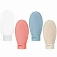 4Pcs/Set Refillable Bottle 60ml Soft Lotion Container Squeeze Tube ...