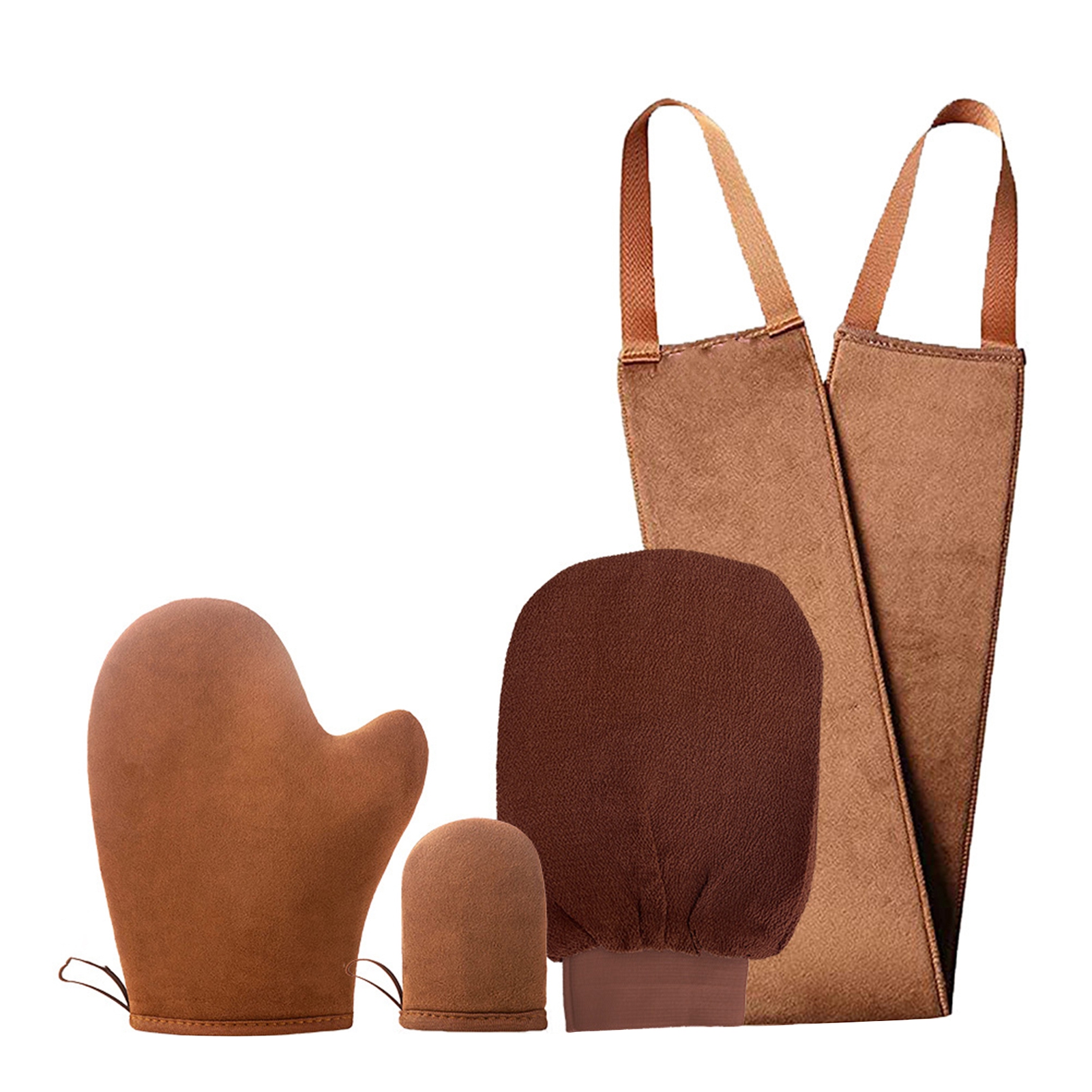 4Pcs/Set Self Tanning Mitt Applicator Kit Exfoliating Glove Thumb Mitt ...