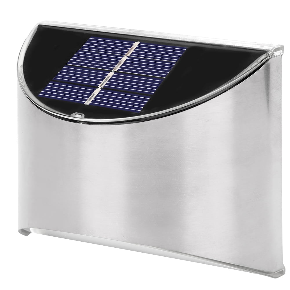 4Pcs/Set Stainless Steel Solar Power LED Wall Light Outdoor Waterproof ...