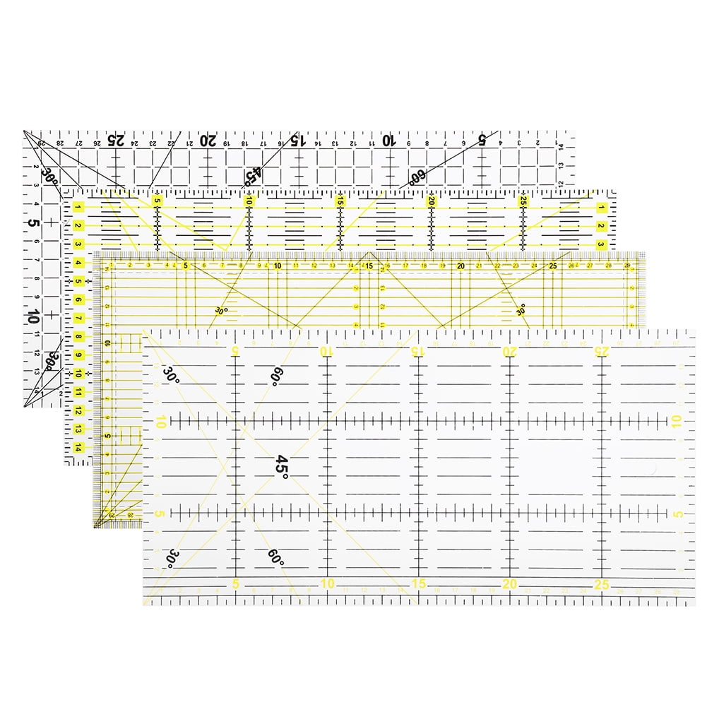LeiKong 4Pcs Sewing Quilting Ruler Drawing Stitches DIY Crafts Scale ...