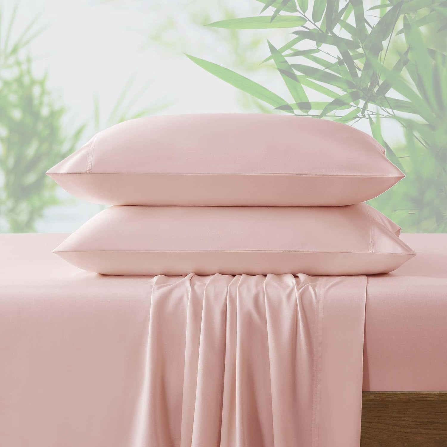 4Pcs Sheets Set Queen Size Rayon Derived from Bamboo Bed Sheets Soft ...