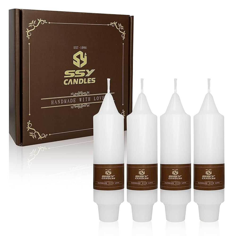 4Pcs Short Pillar Candle Candlesticks,5inch Cute Candle Sticks Small ...