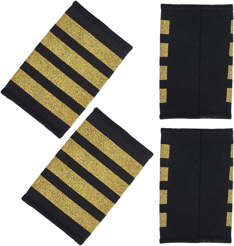 4Pcs Shoulder Boards Epaulets Hardboard Anchor Shoulder Board Badge ...