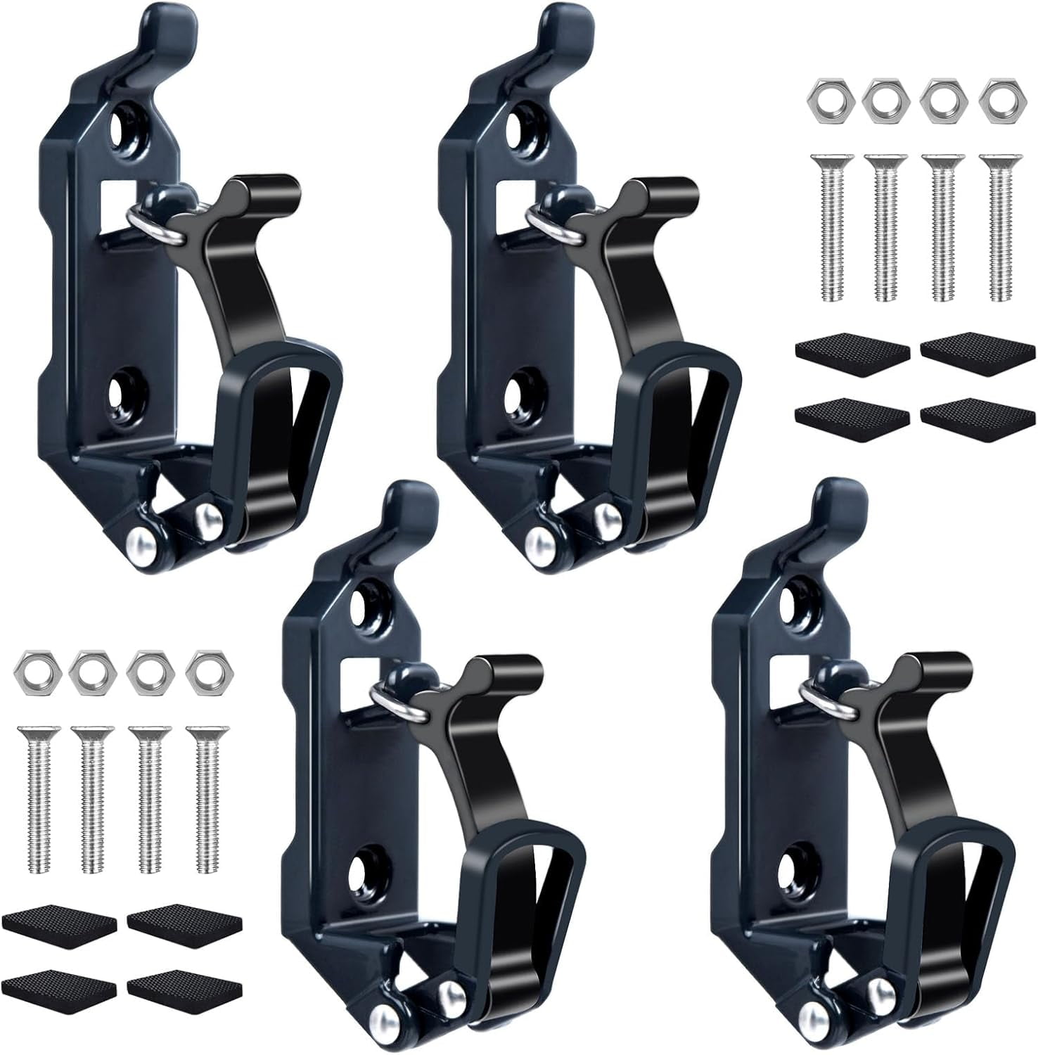 4Pcs Shovel Mount for Roof Rack, Metal Rubber Clamp Mounting Brackets ...