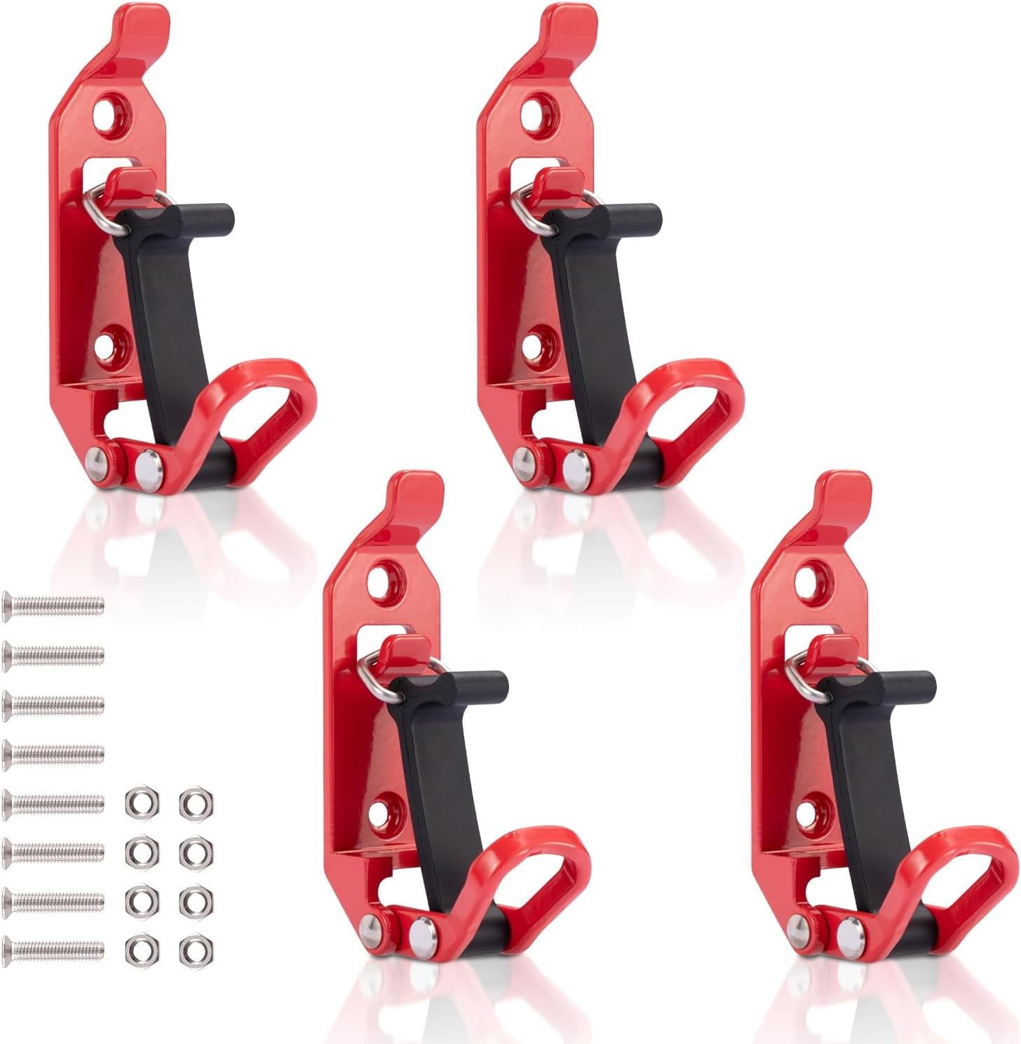 4Pcs Shovel Mount for Roof Rack Red, Heavy Duty Shovel Holder for Truck ...