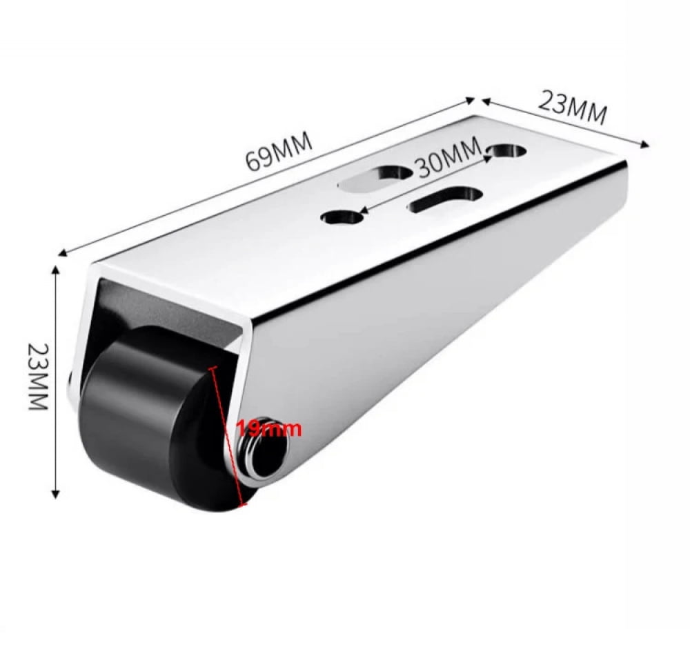 4Pcs Side-Mounted Casters, Silent Rubber Wheels, Drawer Caster, for ...