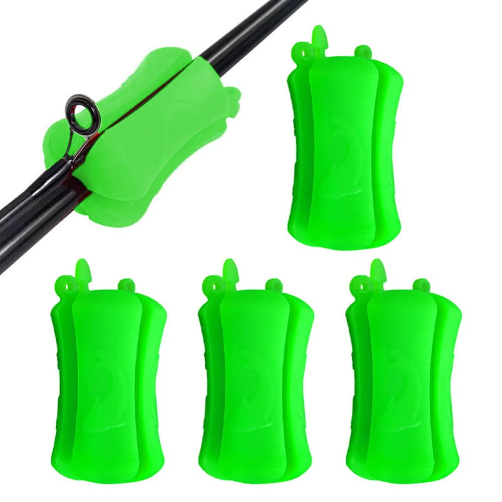 4Pcs Silicone Fishing Rod Holder Straps, Portable Fishing Rod Fixed ...