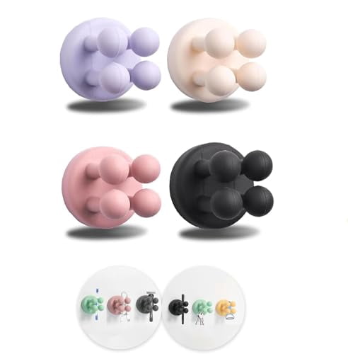 4Pcs Silicone Toothbrush Holders for Bathrooms,Waterproof Self Adhesive ...