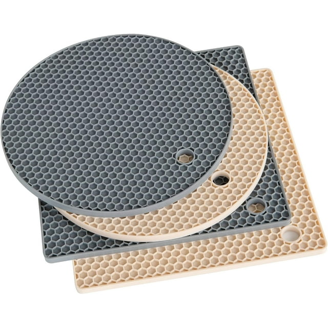 4Pcs Silicone Trivets for Hot Pots and Pans - Pot Holders for Kitchen ...