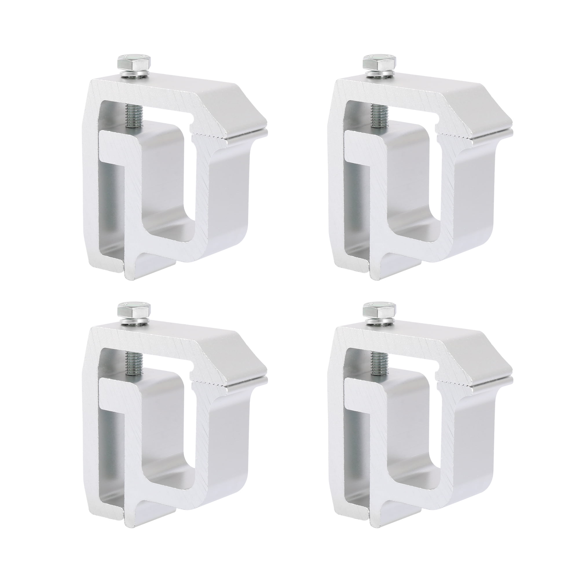 4Pcs Silver Tone Universal Mounting Clamps Truck Caps Shell Aluminium ...
