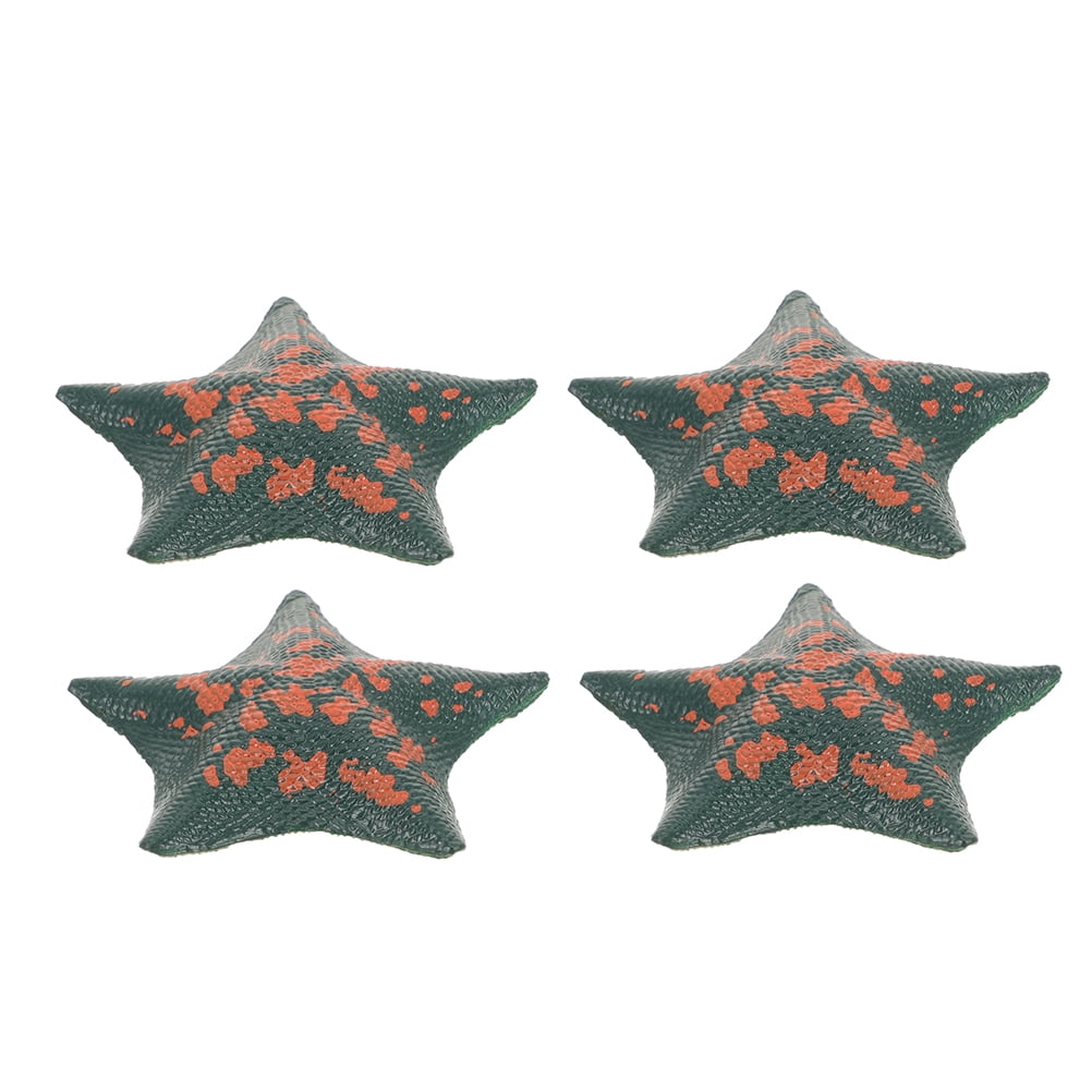 4Pcs Simulation Sea Creature Models Sea-star Figurine Decorative Sea ...