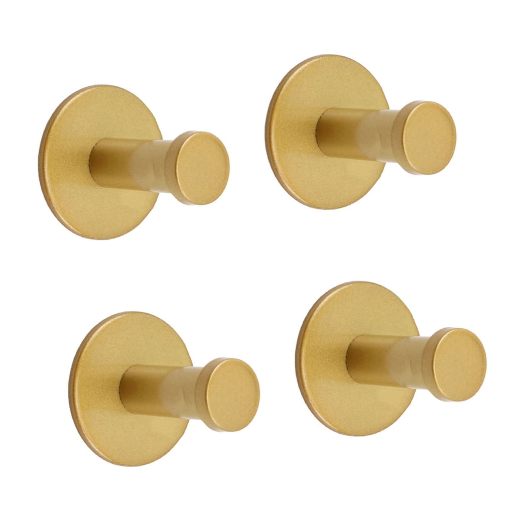 4Pcs Single Hook Wall Mounted Coat Hook Towel Hanger Bathroom Closet ...