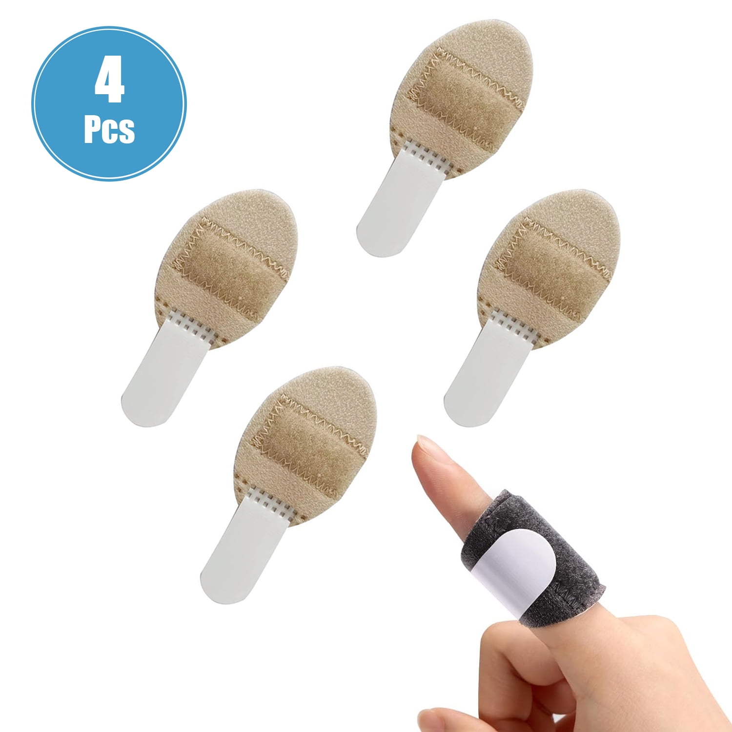 4Pcs SkyAuks Finger Splint, Color Finger Strap Brace, Beige - Walmart.com