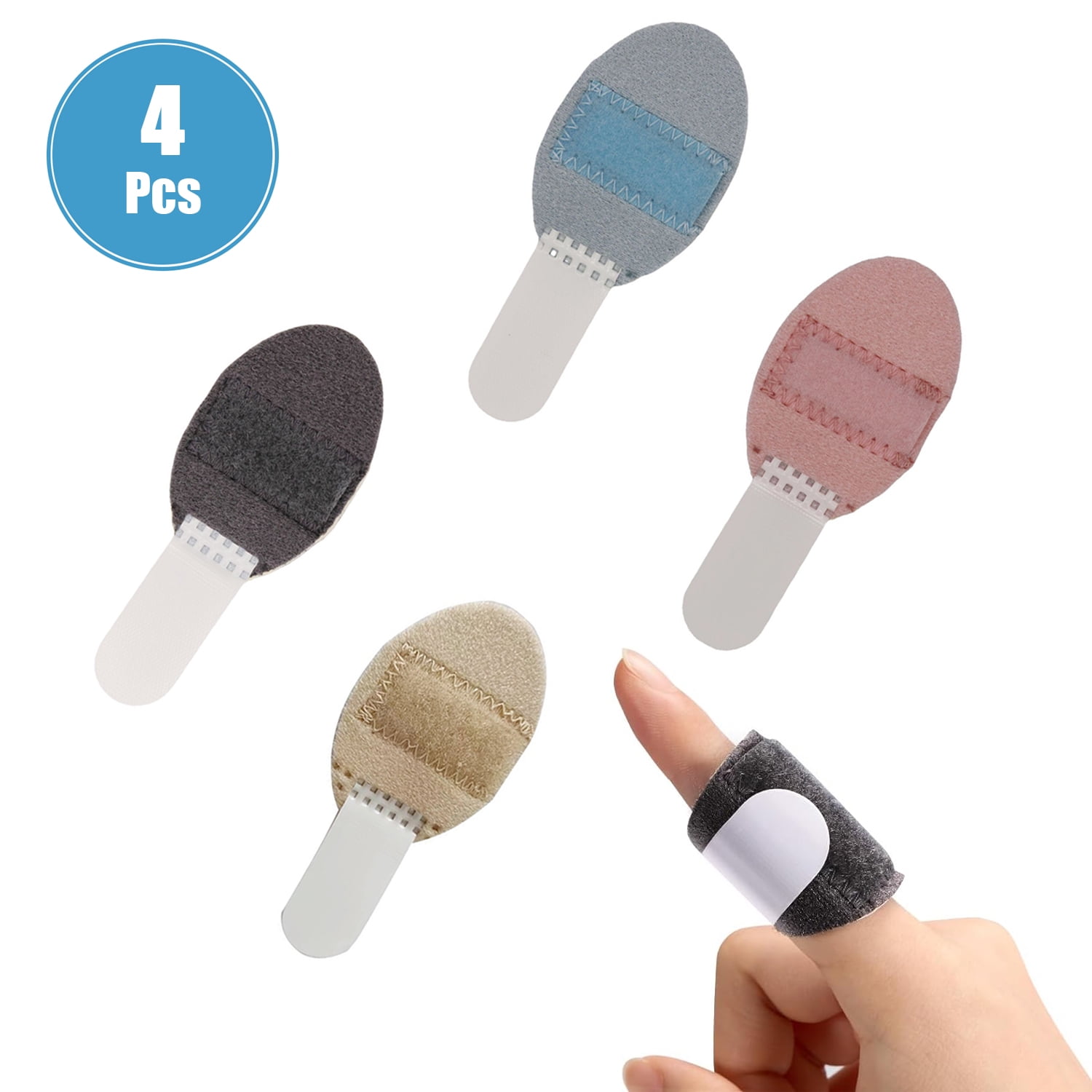 4Pcs SkyAuks Finger Splint, Color Finger Strap Brace, Multi-Color ...