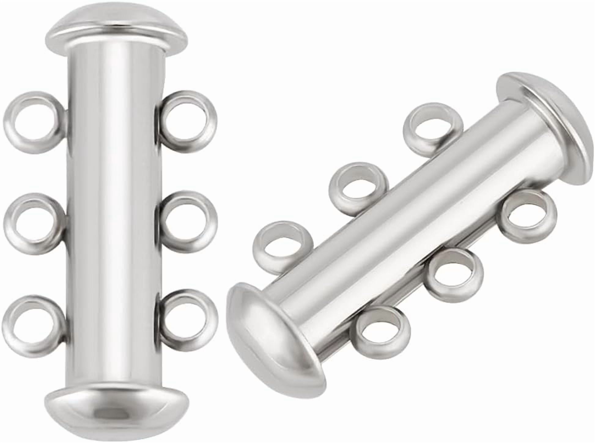 4Pcs Slide Lock Clasps 304 Stainless Steel Tube Layering Clasps 3 ...