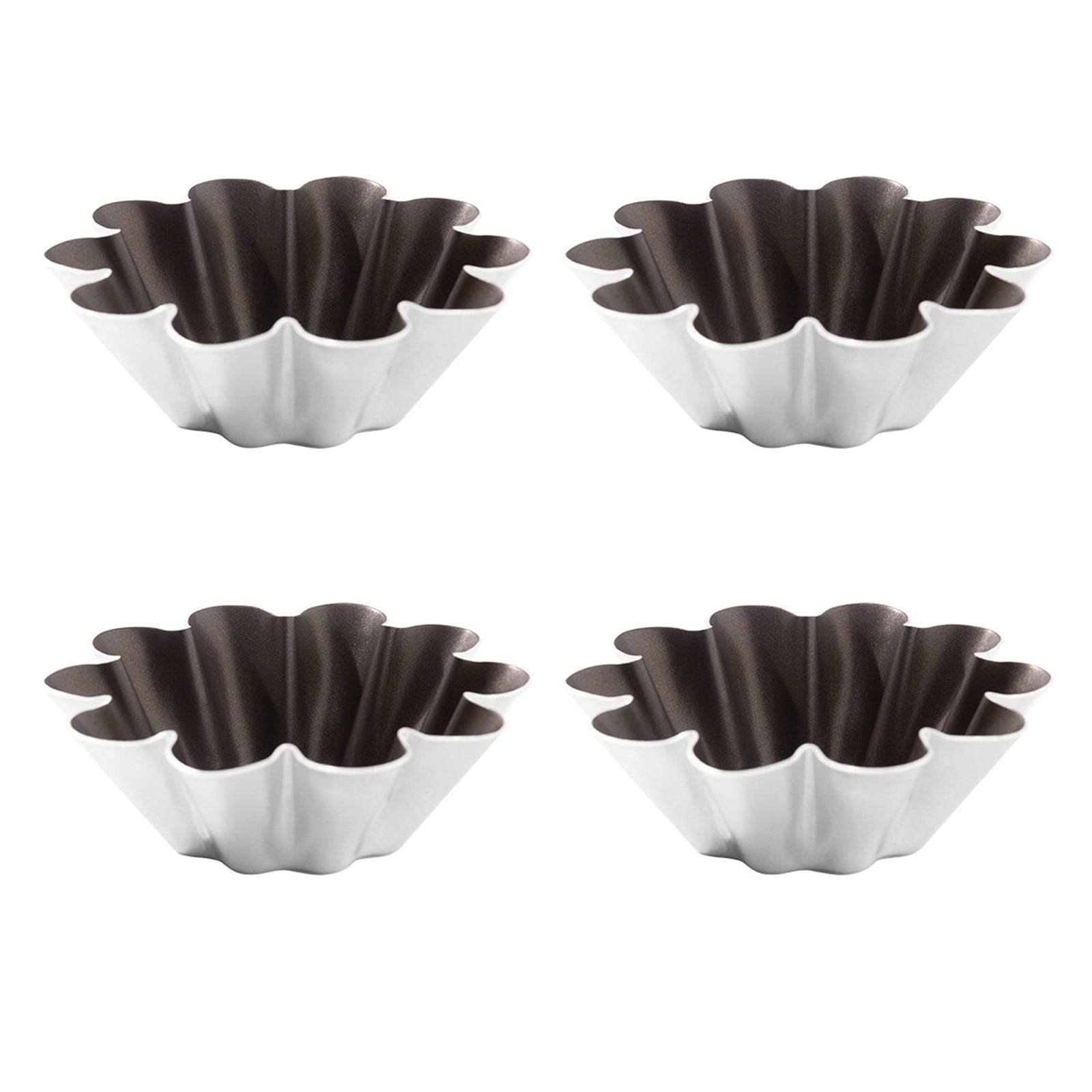 4Pcs Small Cupcake Cake Muffins Cookie Molds Eggs Tart Molds Aluminium ...