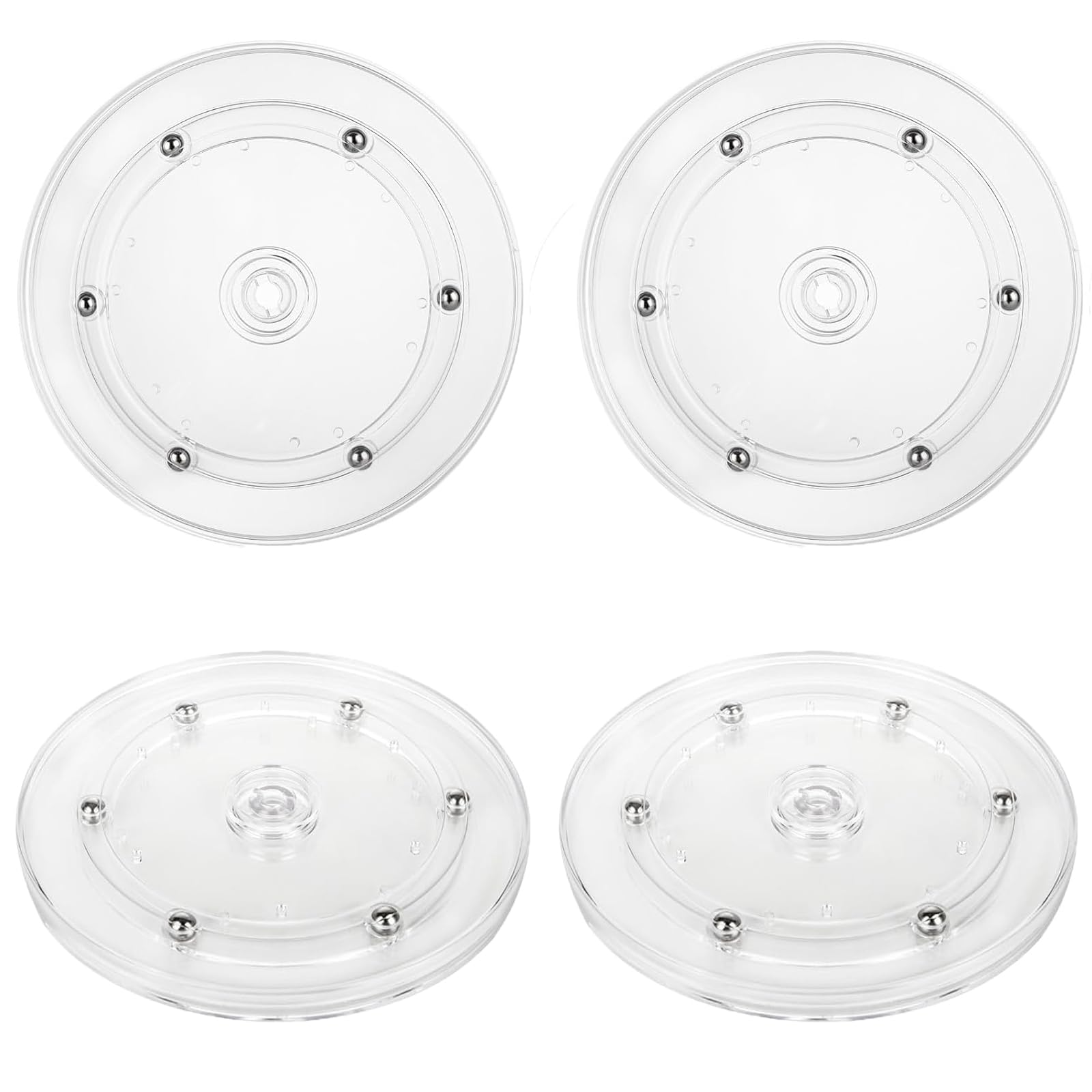 4Pcs Small Lazy Susan 6 Inch, 6 Inch Lazy Susan Turntable Acrylic Ball ...