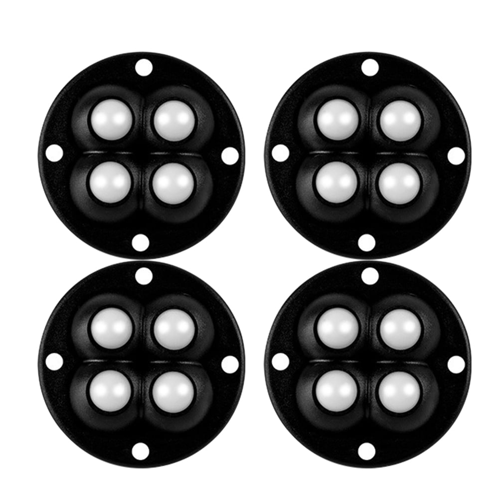 4Pcs Small Wheels No Noise Universal Pulley Rotating Wheels for Trash ...