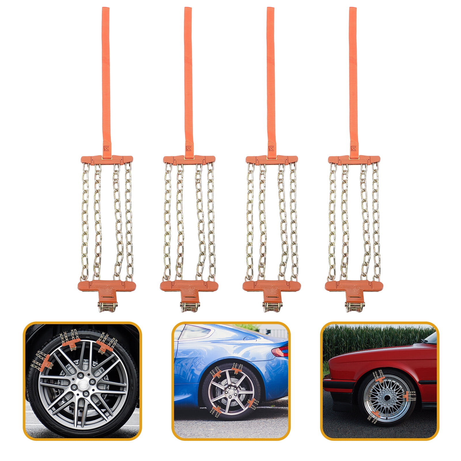 PartyKindom Universal Car Anti Skid Chain Winter Driving Assistance ...