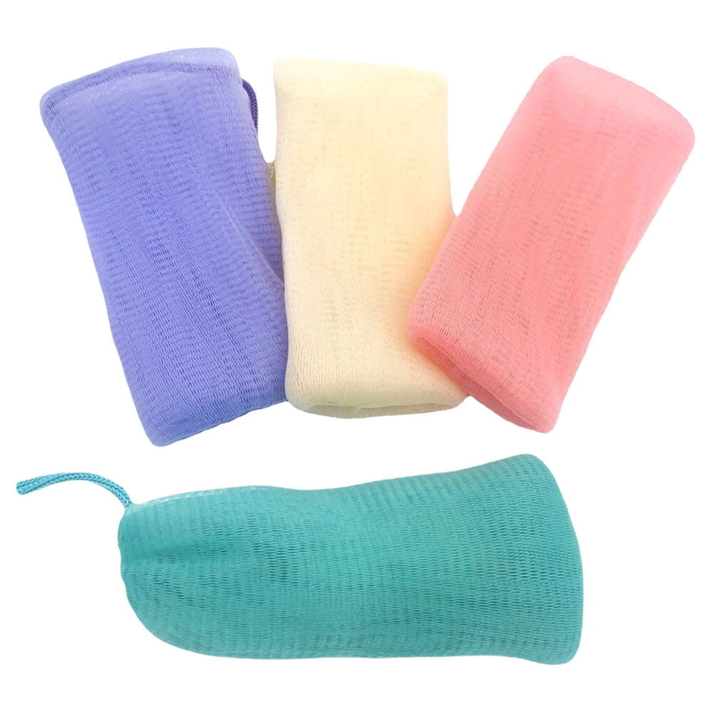 4Pcs Soap Bag Mesh Soap Pouch Colored Mesh Soap Bag Exfoliating Mesh ...